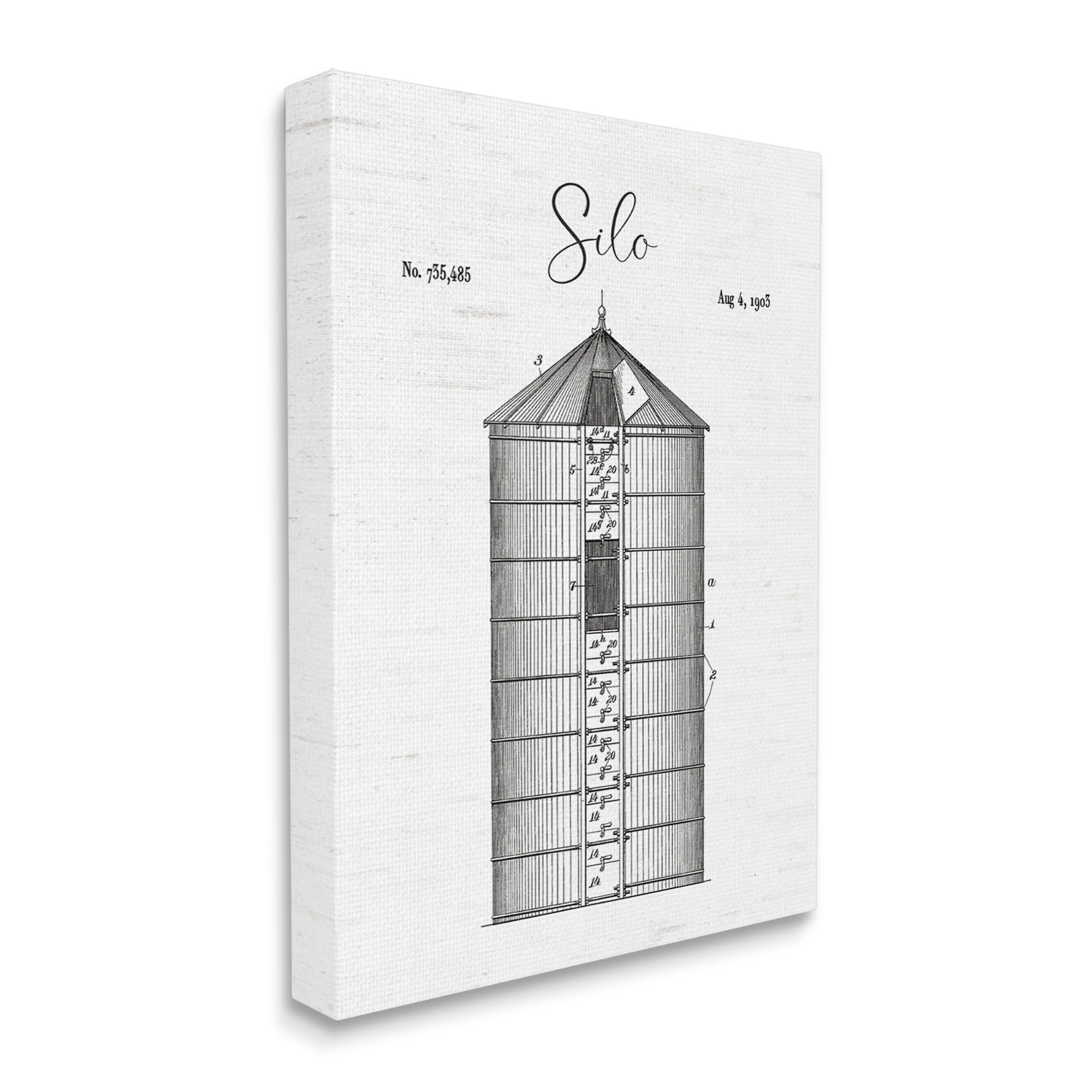 Stupell Industries Detailed Silo Diagram Rustic Countryside Farm ...