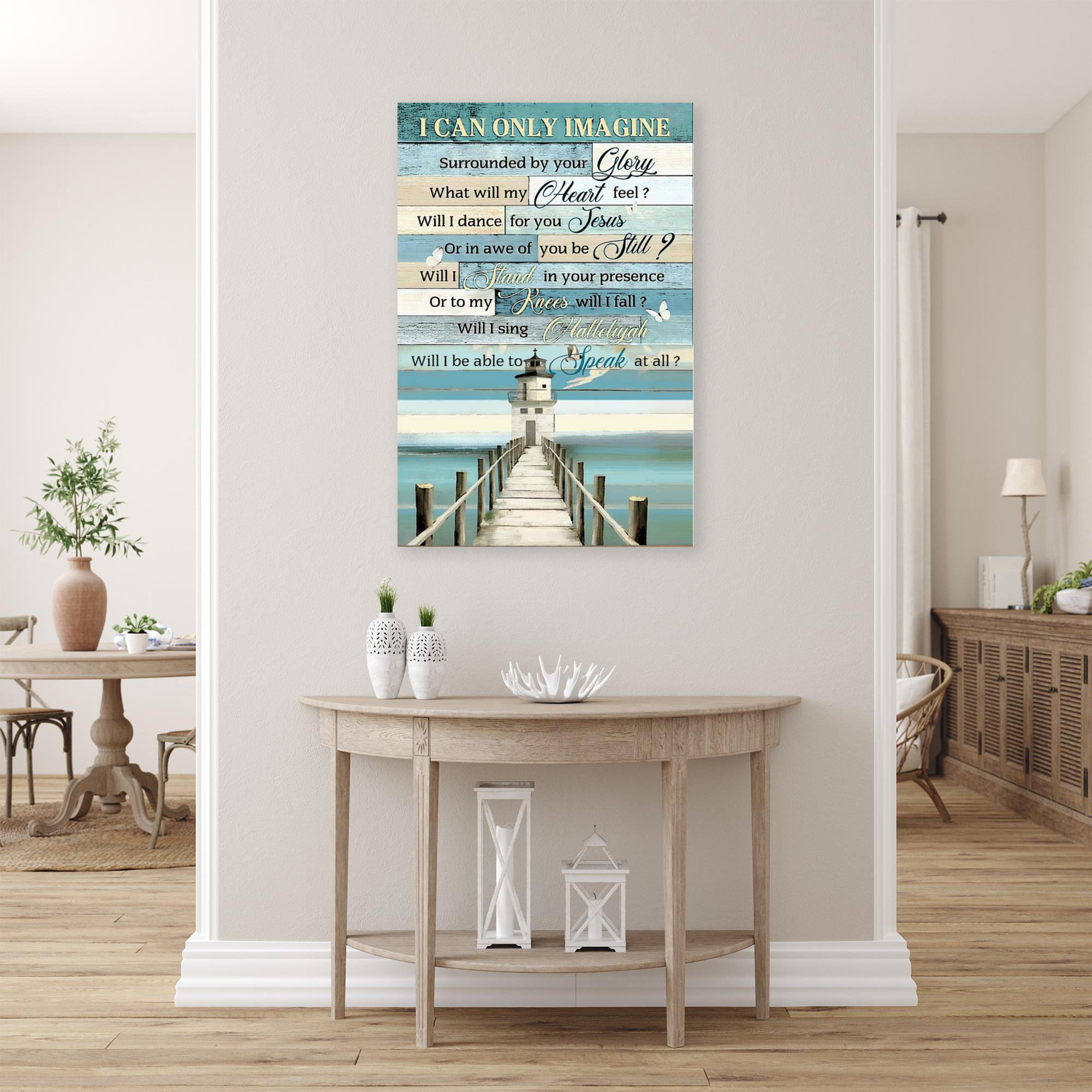 Trinx Aceon I Acan Only Imagine Lyrics On Canvas Graphic Art | Wayfair
