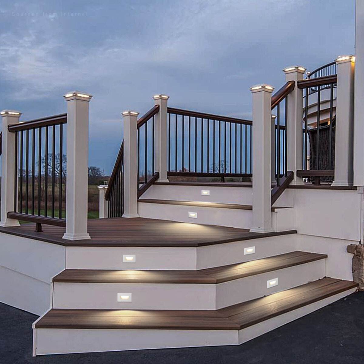 LEDVANS Essential Integrated LED Hardwired 120V Deck Light for ...