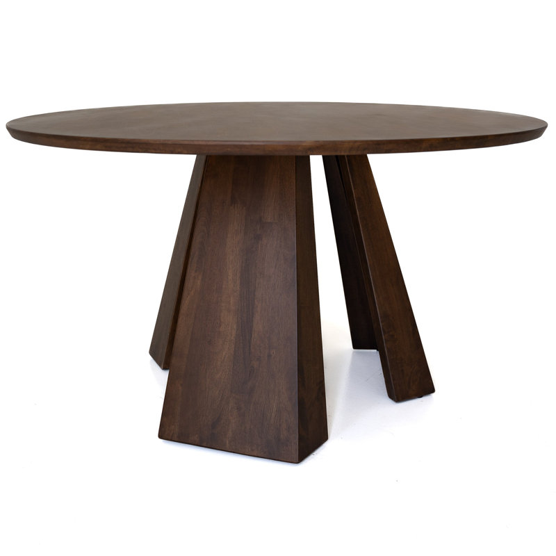Latitude Run® Bolton Round Walnut Dining Table | Wayfair