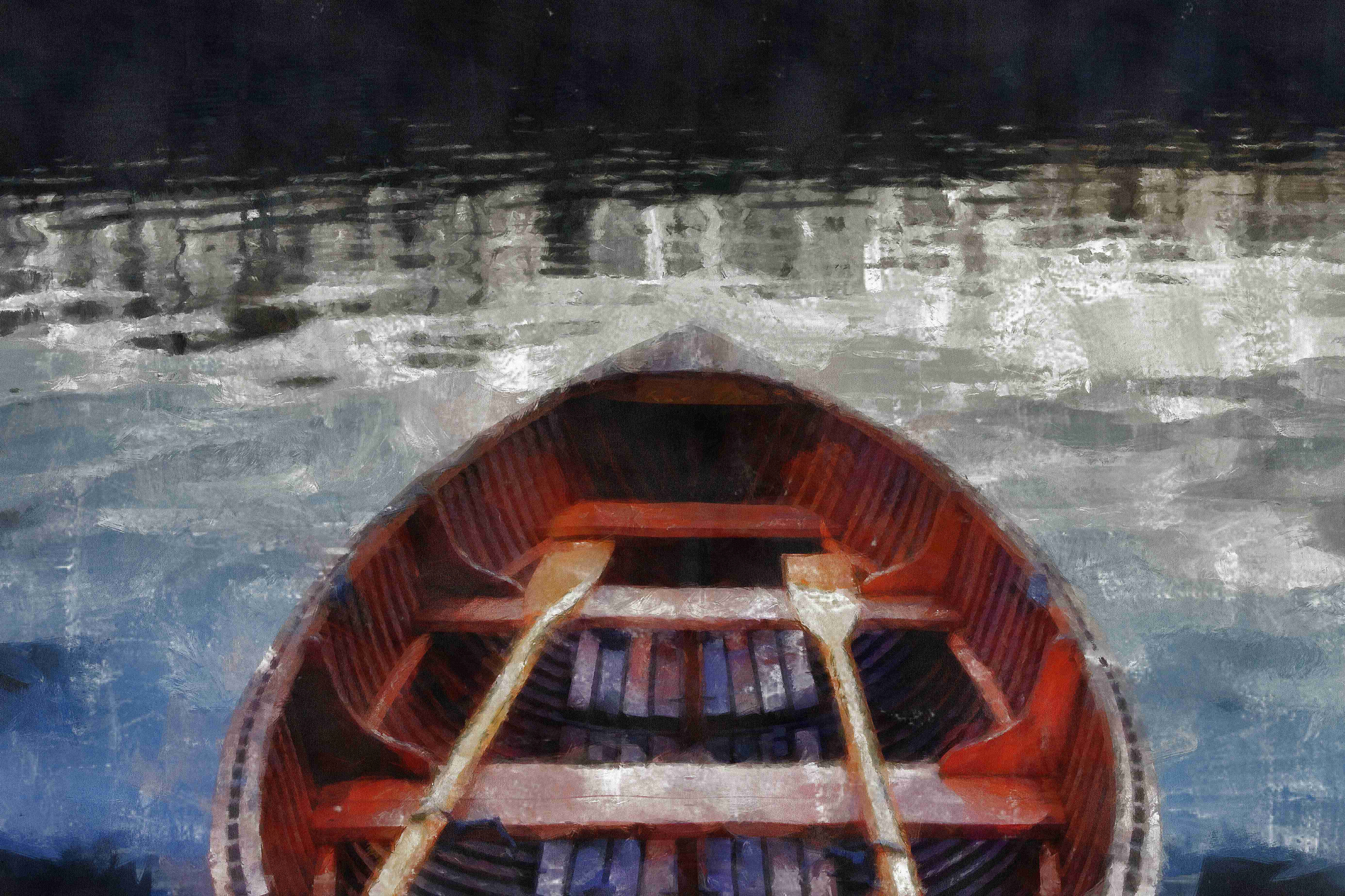 Breakwater Bay Painted Canoe Grey Blue - Wayfair Canada