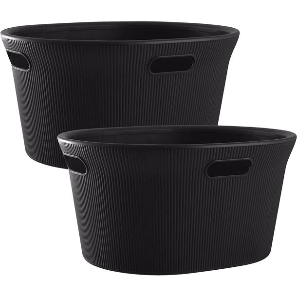 Superio Plastic Ribbed Storage Baskets | Wayfair