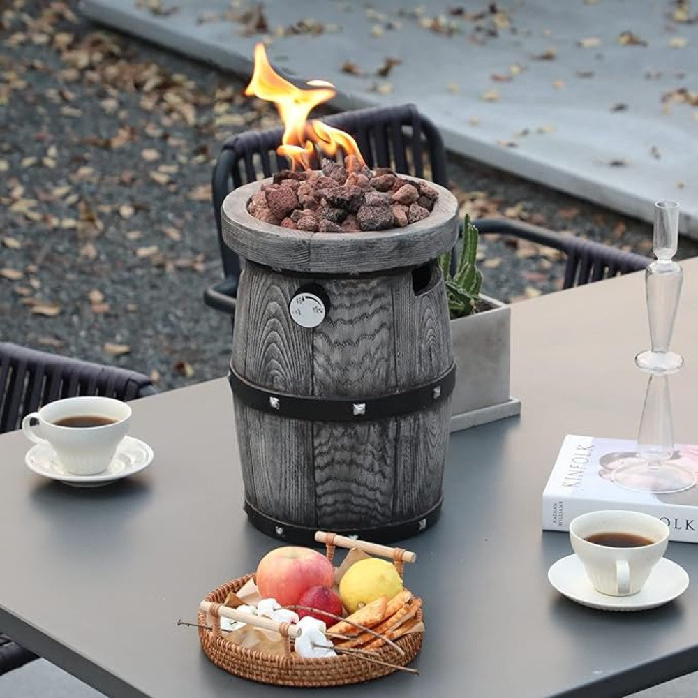 Invenitiah Patiorama Portable Tabletop Fireplace Small Propane Fire Pit ...