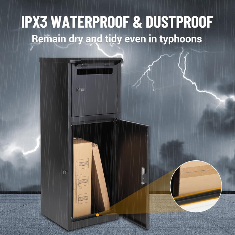 gaomon Anti-Theft Parcel Drop Box, 7.2 Cu Ft, Steel, Combination Lock ...