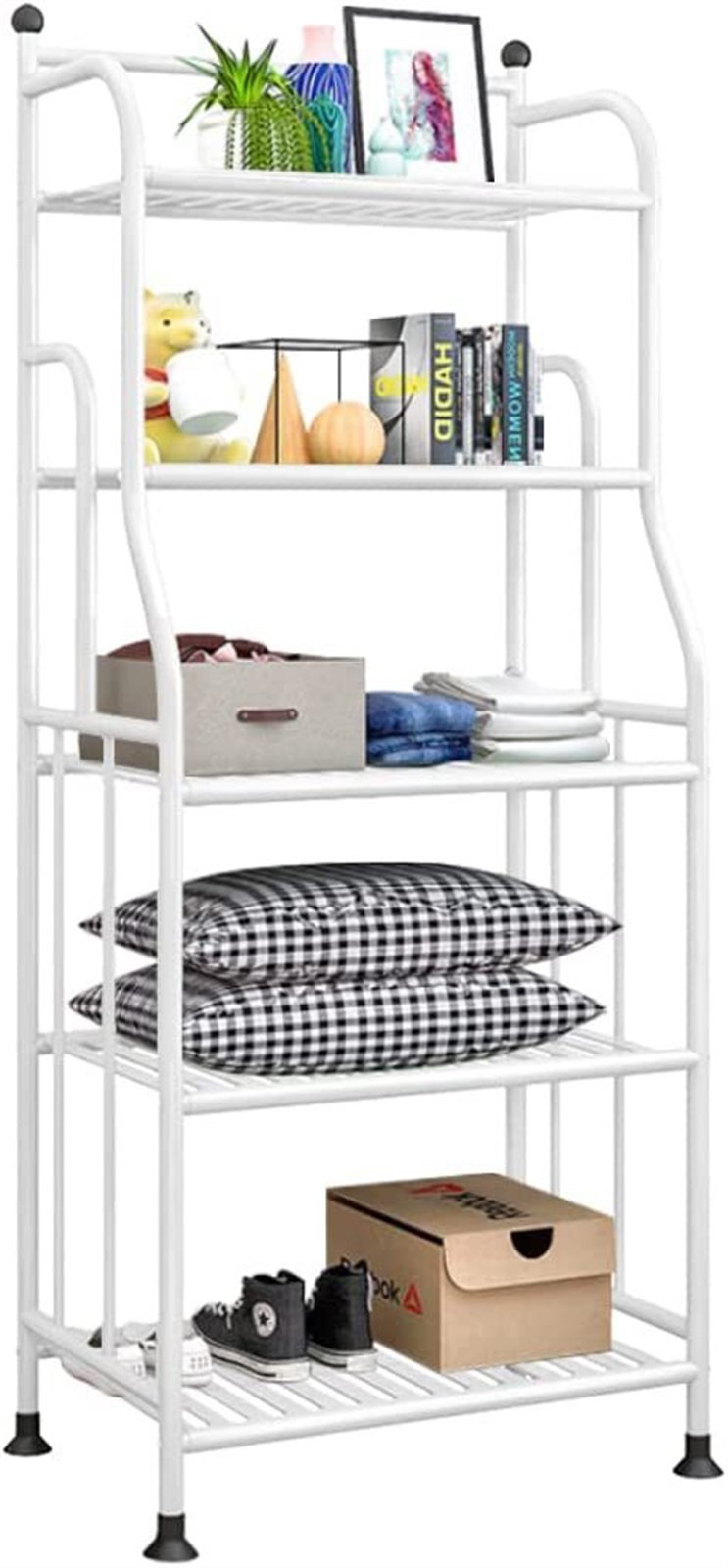 Red Barrel Studio® Shelving Unit Bakers Rack Metal Storage Shelves ...