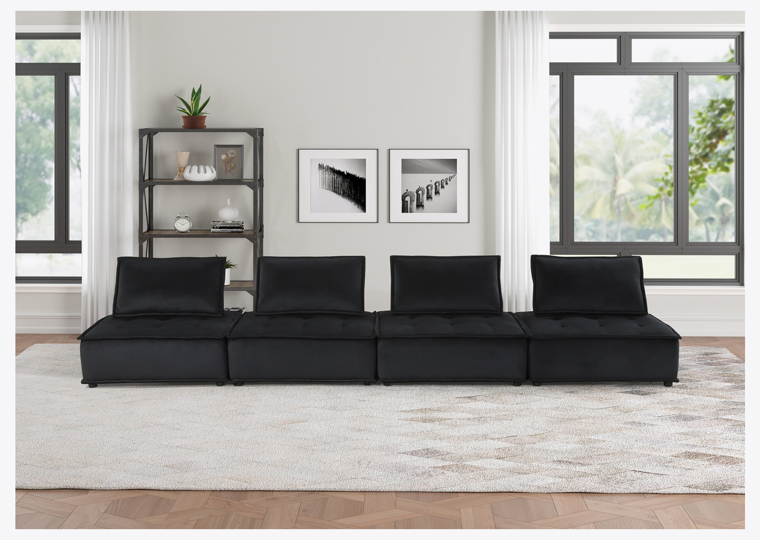 Latitude Run® Sebron Recessed Arm Modular Sofa | Wayfair