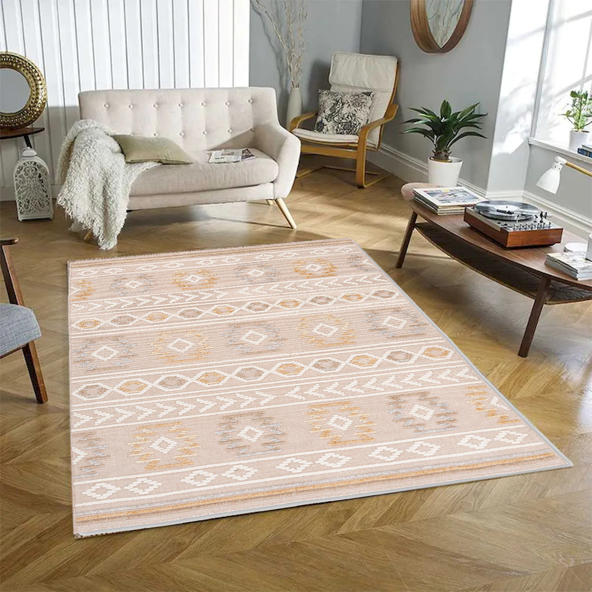 Union Rustic Nyla Multi Color Patterned Rug | Wayfair