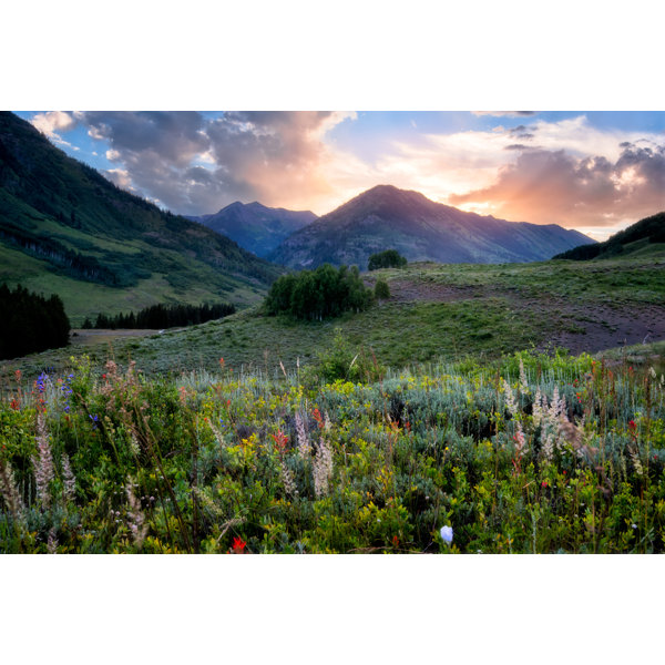 Alpen Home Crested Butte At Sunset by Adam-Springer - Wrapped Canvas ...