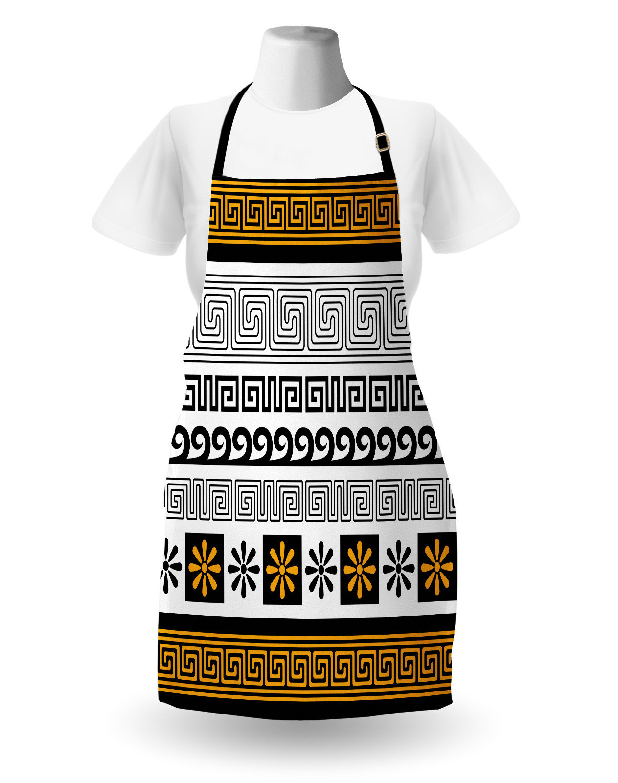 East Urban Home Greek Theme Apron Unisex, Greece Historical Theme ...