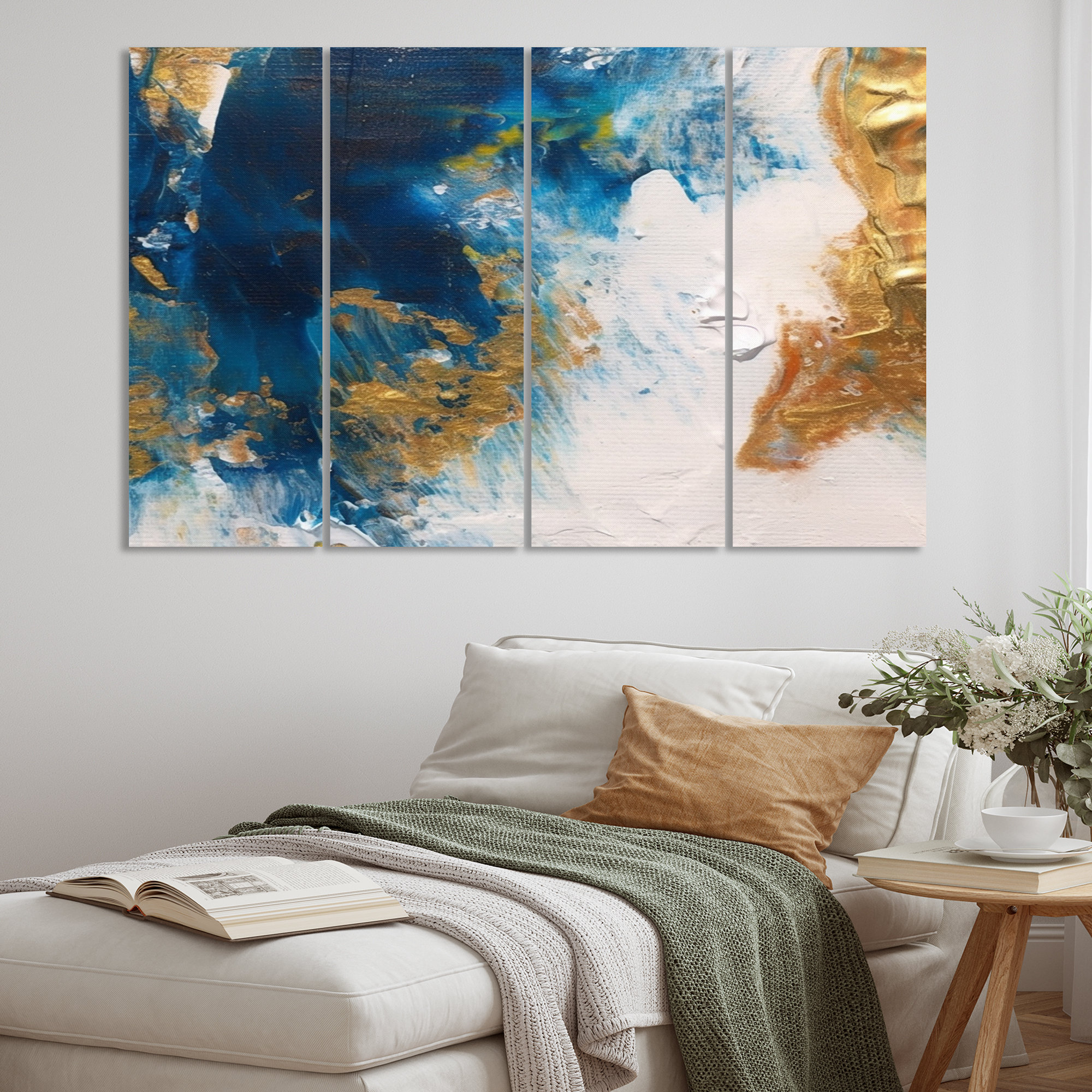 Wrought Studio Ethereal Knowing Royal Blue And Gold II - Abstract ...