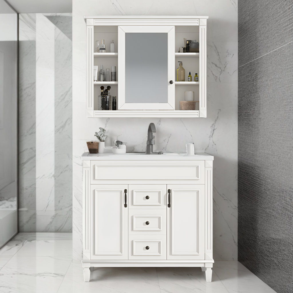 Alcott Hill Modern 36" Bathroom Vanity Set With Sink And Royal Blue ...