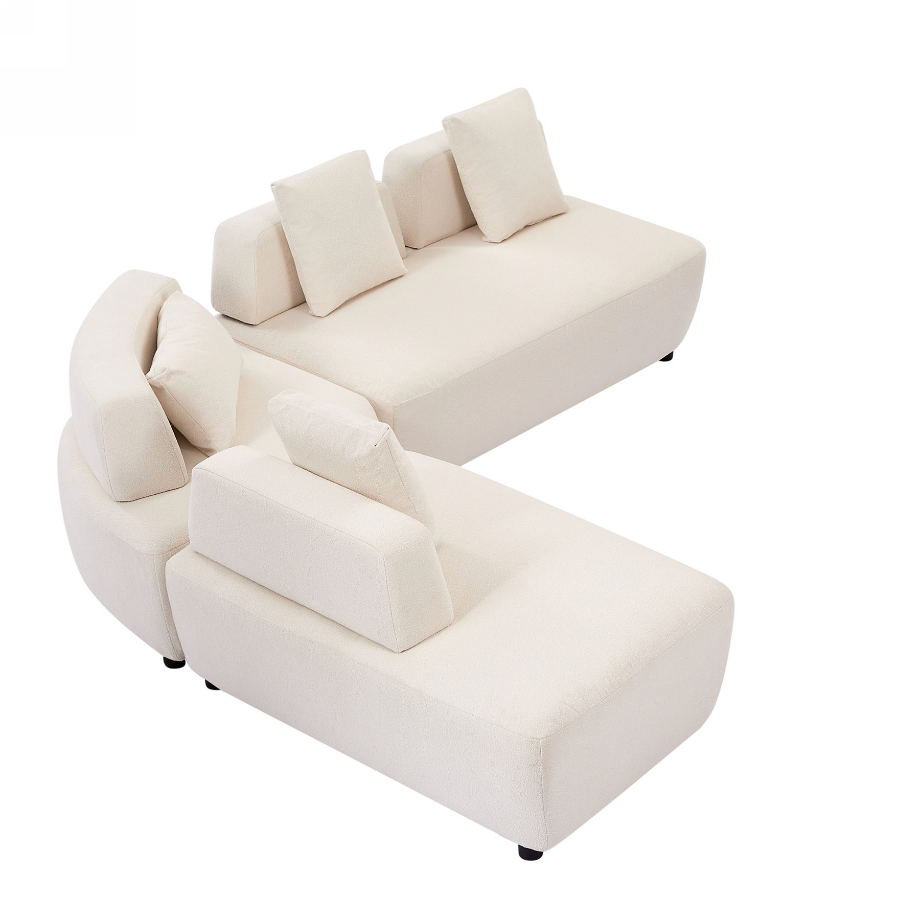 Latitude Run® Drakaar 81.49'' Curved | Wayfair