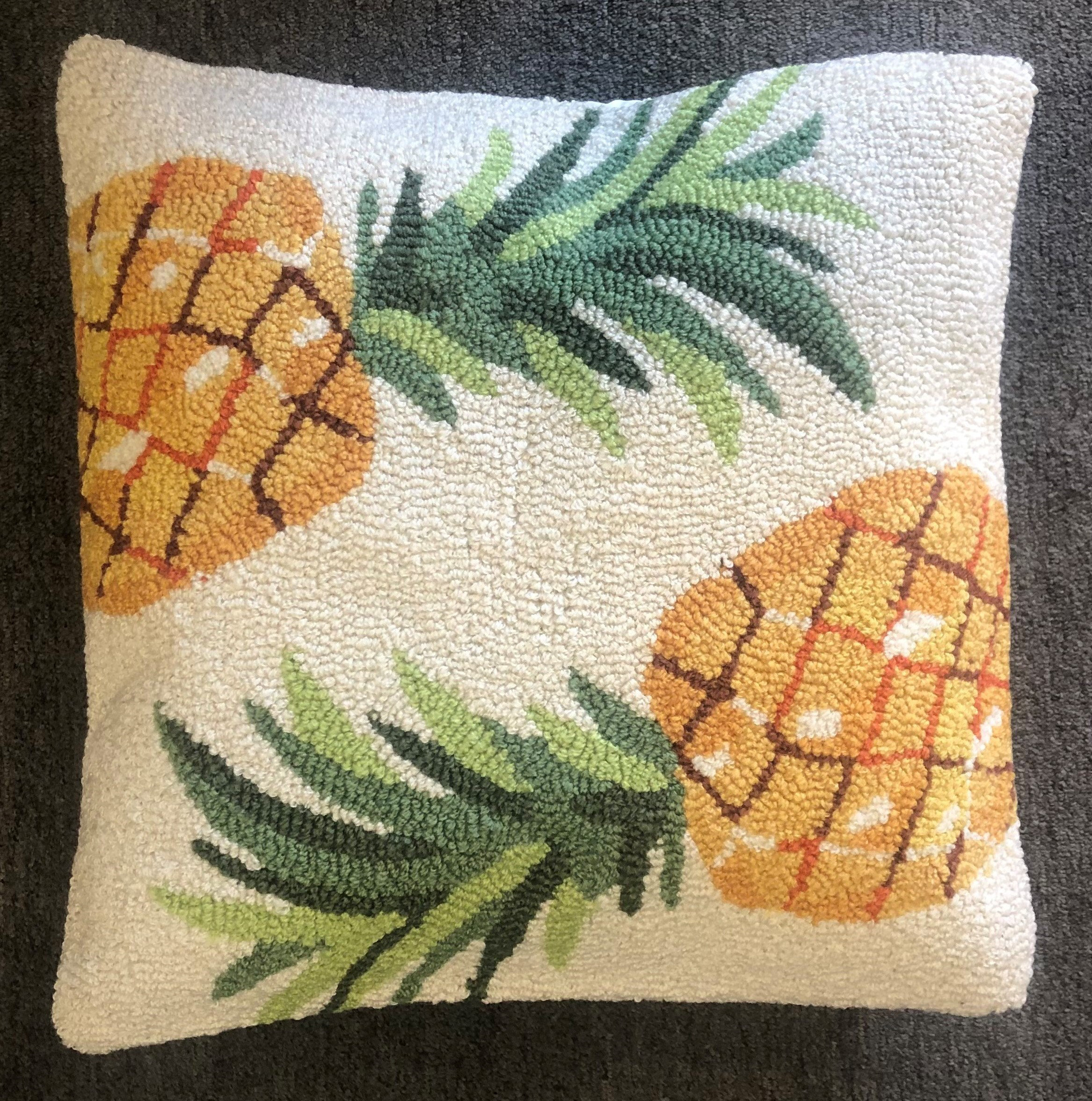 The Rug Market Pineapple Toss Ivory Pillow Size 18"X18" | Wayfair