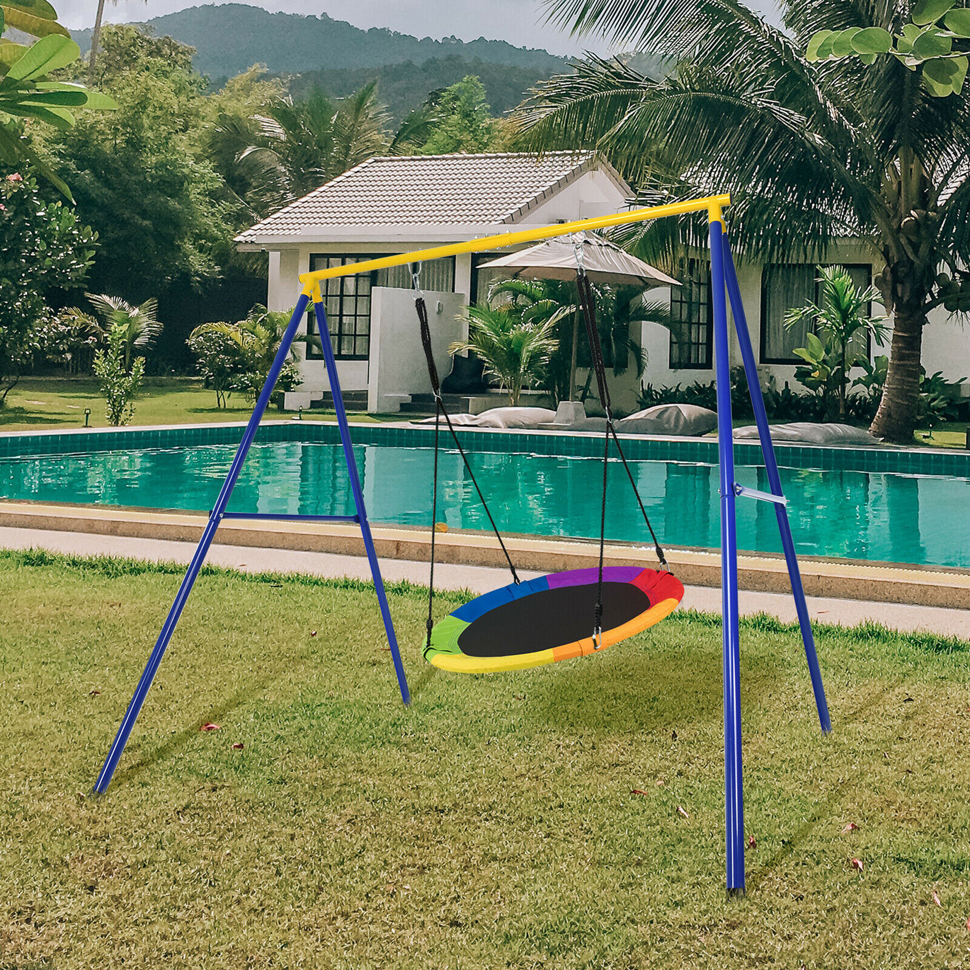 Gymax Multicolor DIY Swing Set Kit with Mounting Hangers | Wayfair