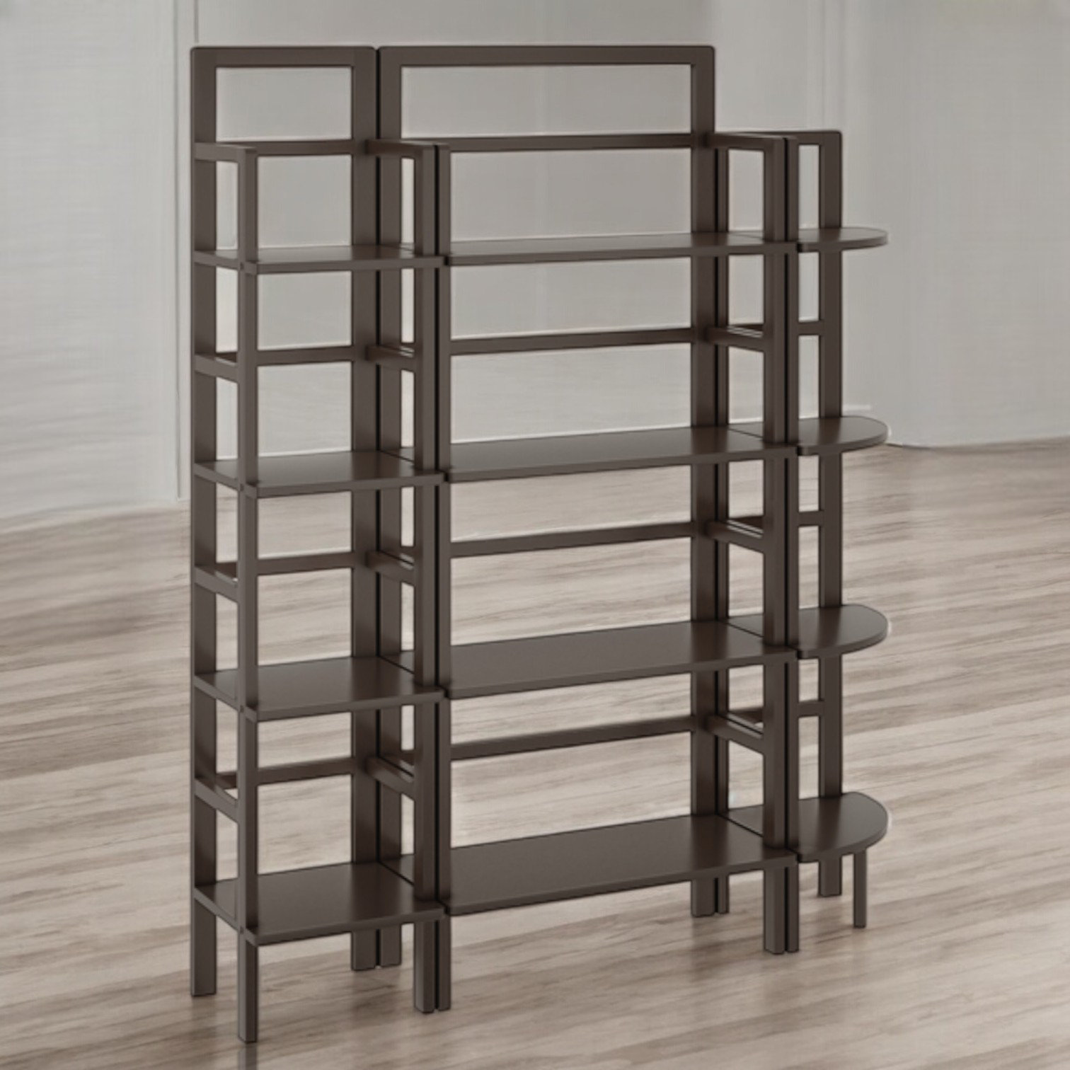 Livi Homes Bryce 3-Piece Baker's Rack Set in Coffee | Wayfair