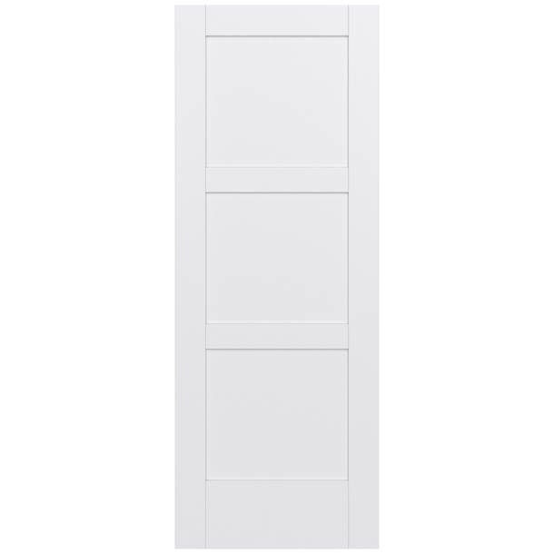 JELD-WEN MODA 1-Lite Frosted Glass Unfinished White Cedar Prehung ...