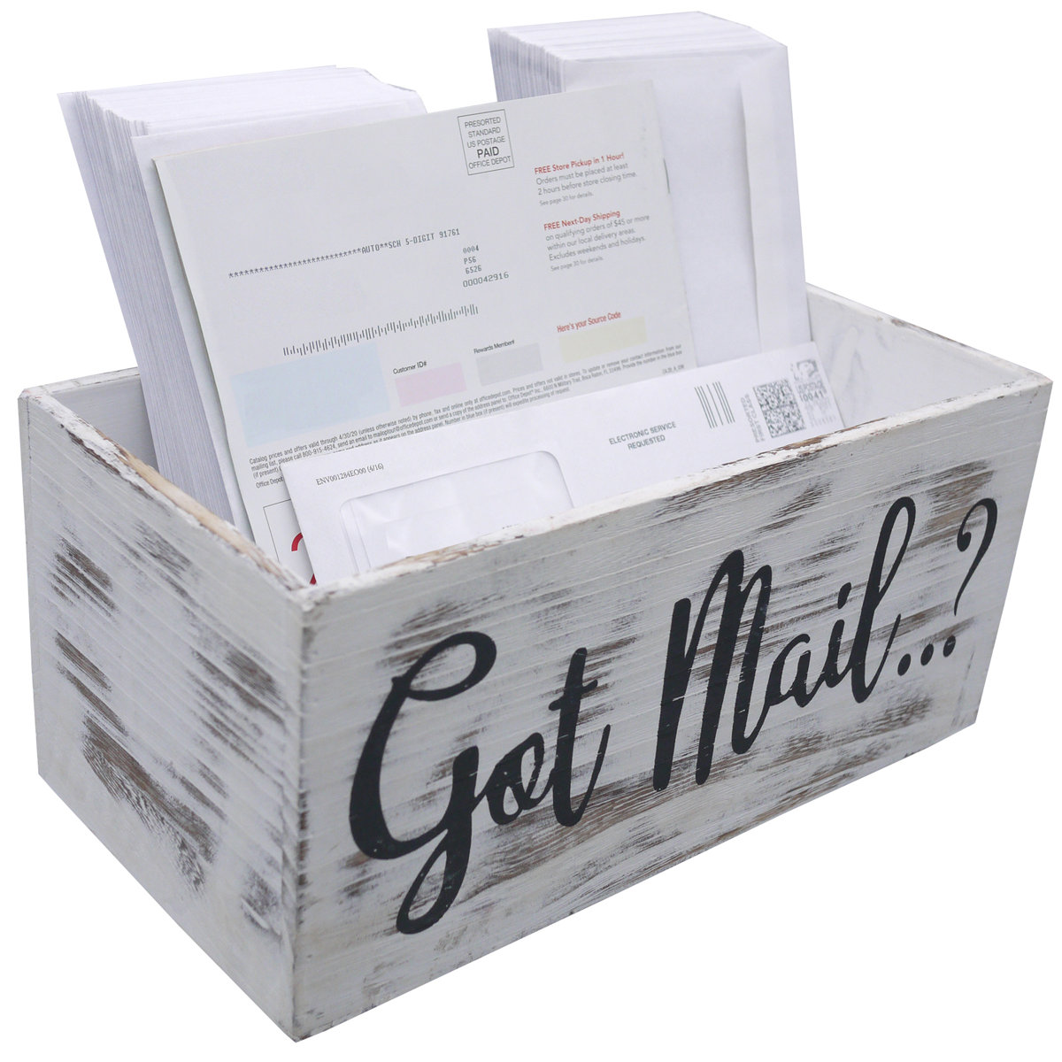 August Grove® Jaidon Got Mail Box, Farmhouse Mail Organizer, Office ...