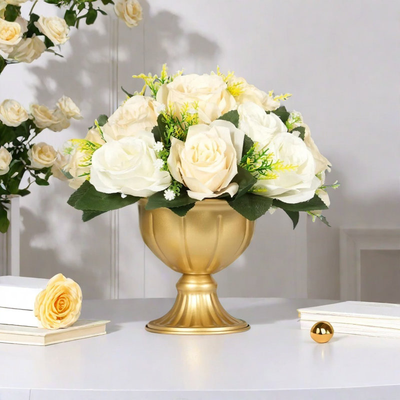 Lark Manor™ Gold Vases for Table Centerpieces for Wedding Birthday ...