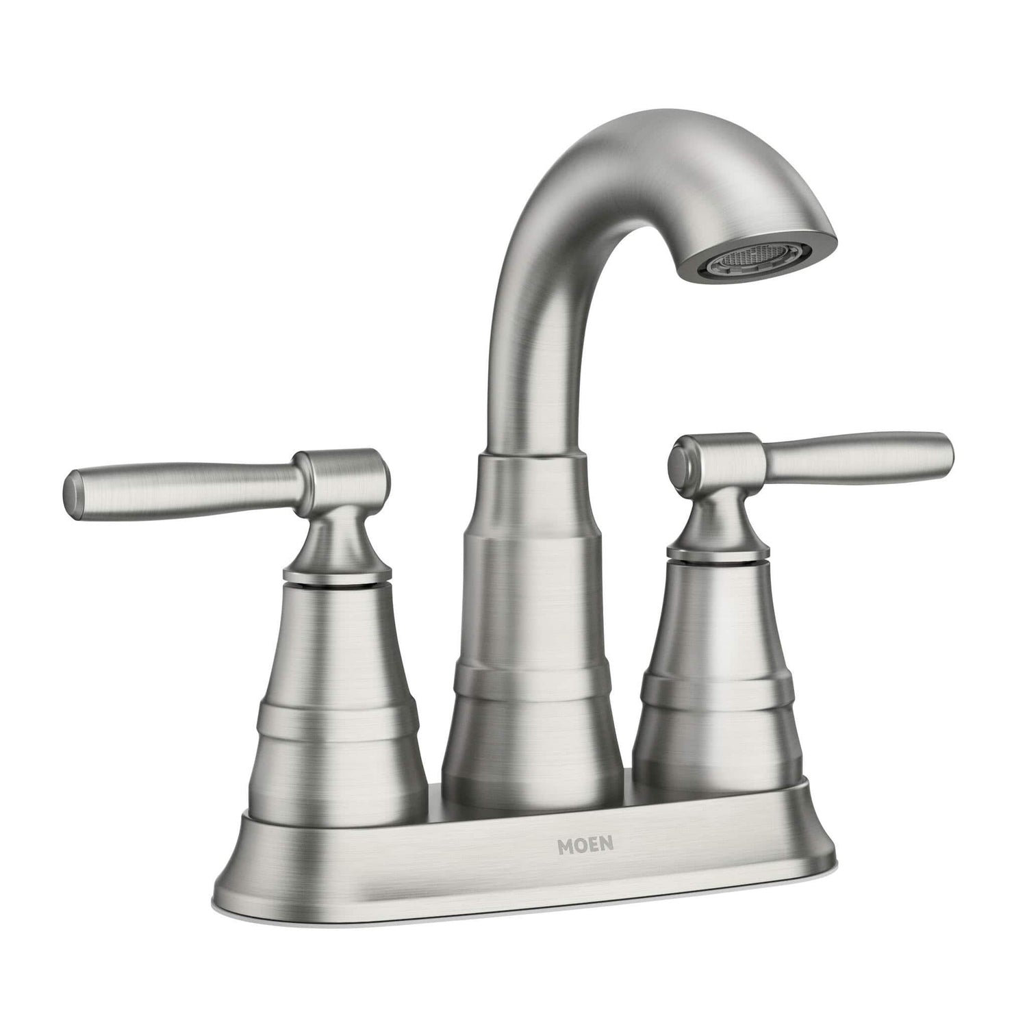 Moen Halle 4 in. Centerset 2-Handle Bathroom Faucet in Spot Resist ...