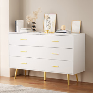 Mercer41 Kamily 6 Drawer 47.25" W Double Dresser "& Reviews" - Wayfair ...
