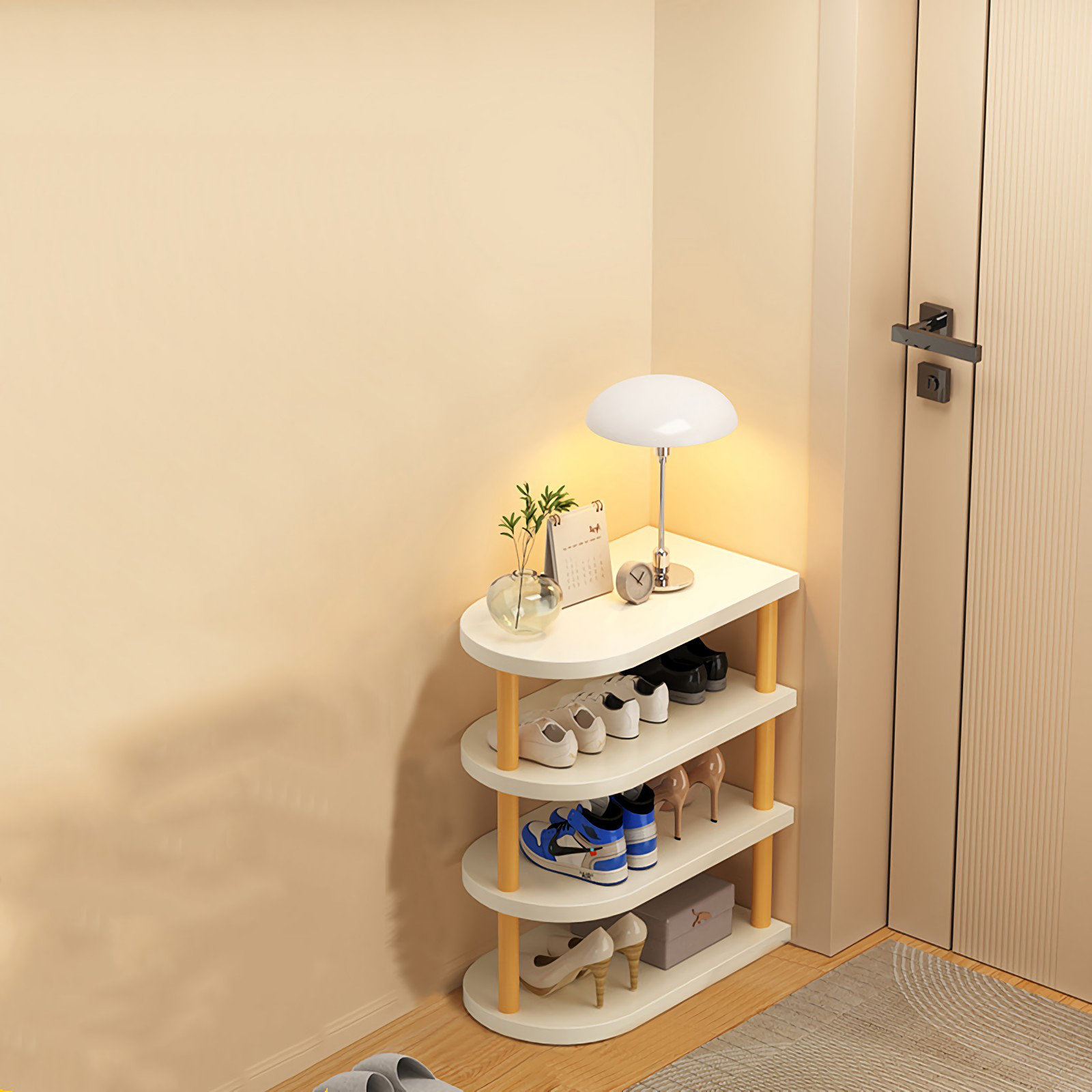 Hokku Designs Compact Multi-Tier Entryway Shoe Rack – Space-Saving ...