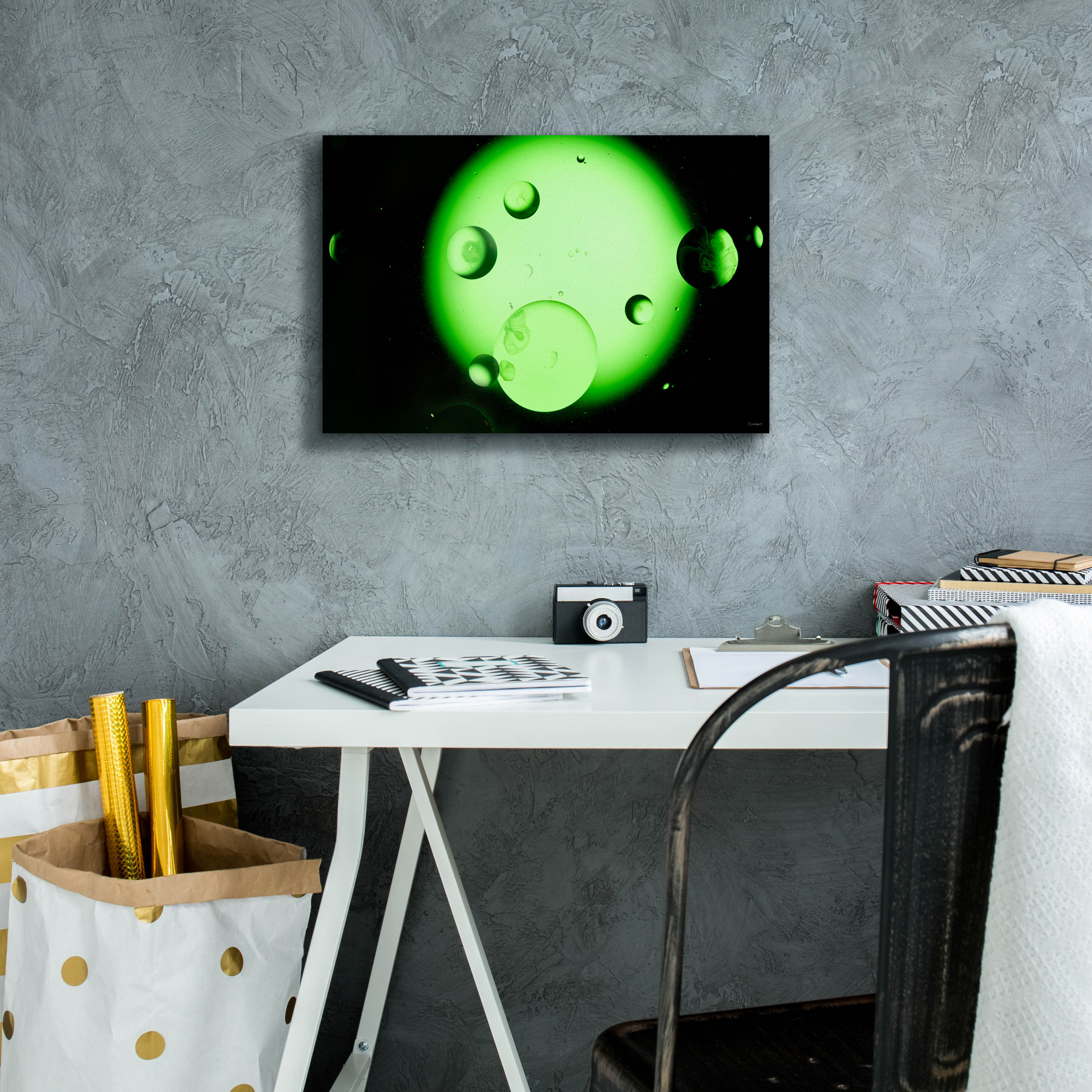 Ebern Designs 'Oil And Water 02' by Gordon Semmens Canvas Wall Art ...