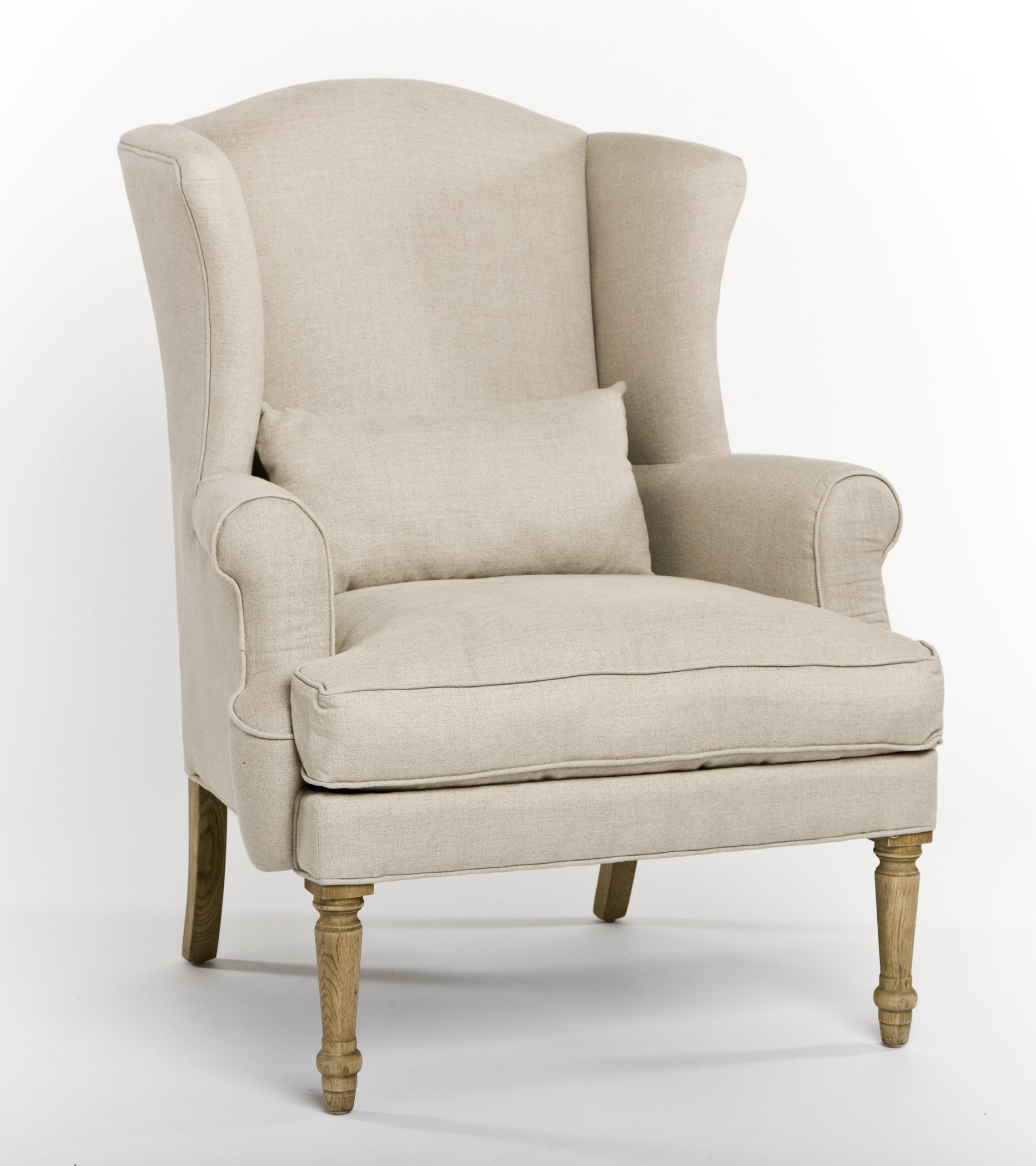 Zentique 36" Wide Linen Wingback Chair - Wayfair Canada
