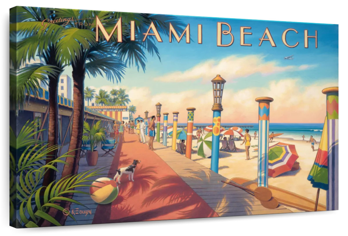 Ebern Designs Ravi Greetings From Miami Beach | Wayfair