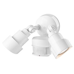 Globe Electric Company 2 - Head Hardwired Outdoor Security Flood Light ...