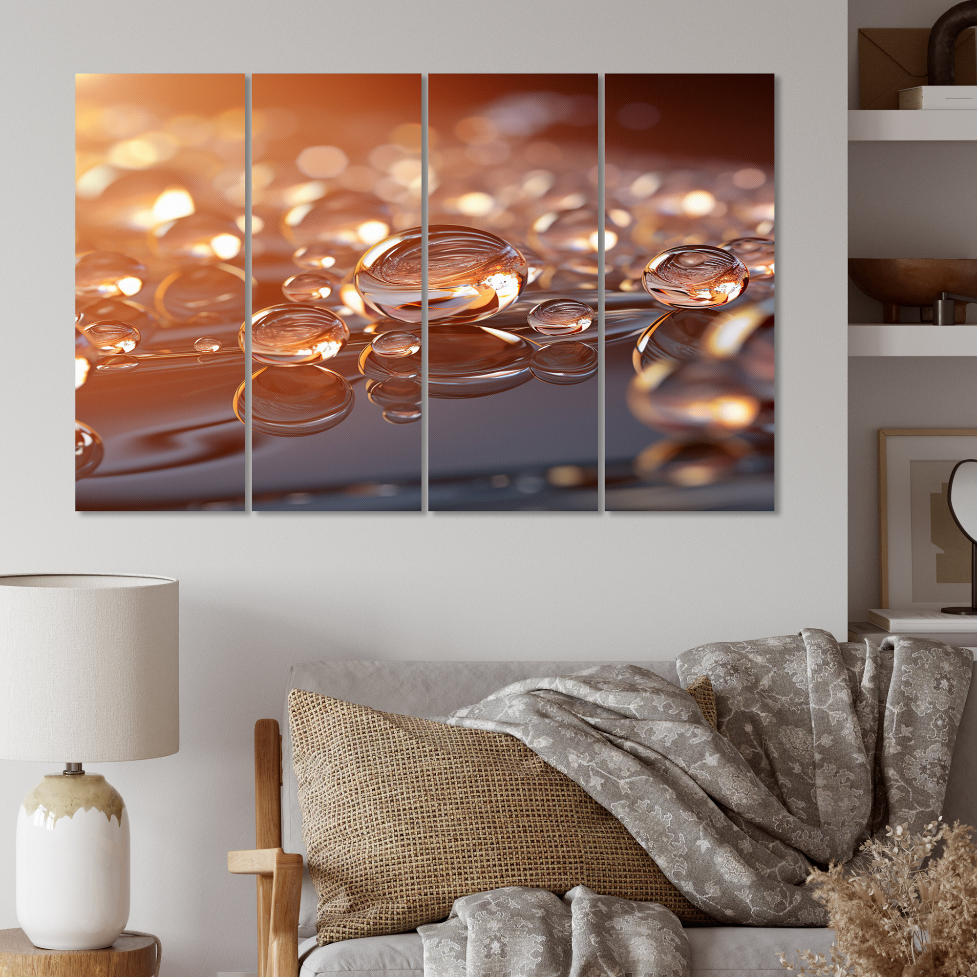 Ebern Designs Morning Dew Pearls Tender Sunshine Reflections On Canvas ...