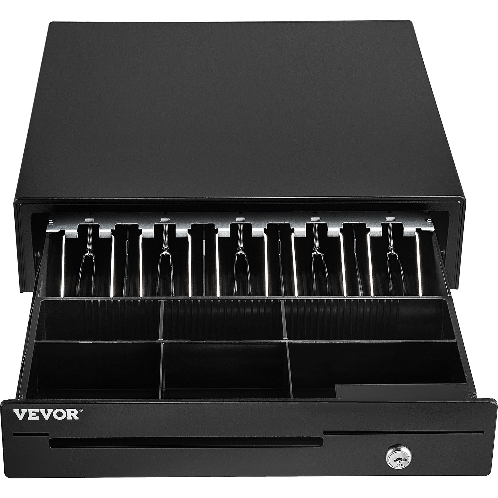VEVOR Cash Register Drawer for POS System, 16" 12 V, 5 Bill 6 Coin Cash ...