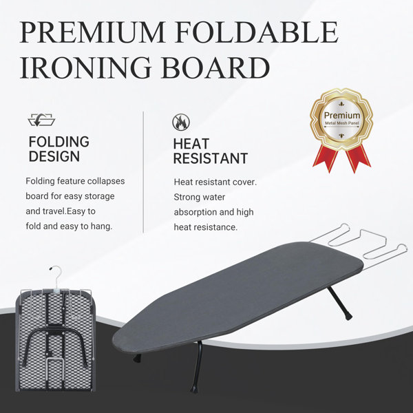 LEERWEI Metal Mesh Panel Tabletop Ironing Board | Foldable Iron Board ...