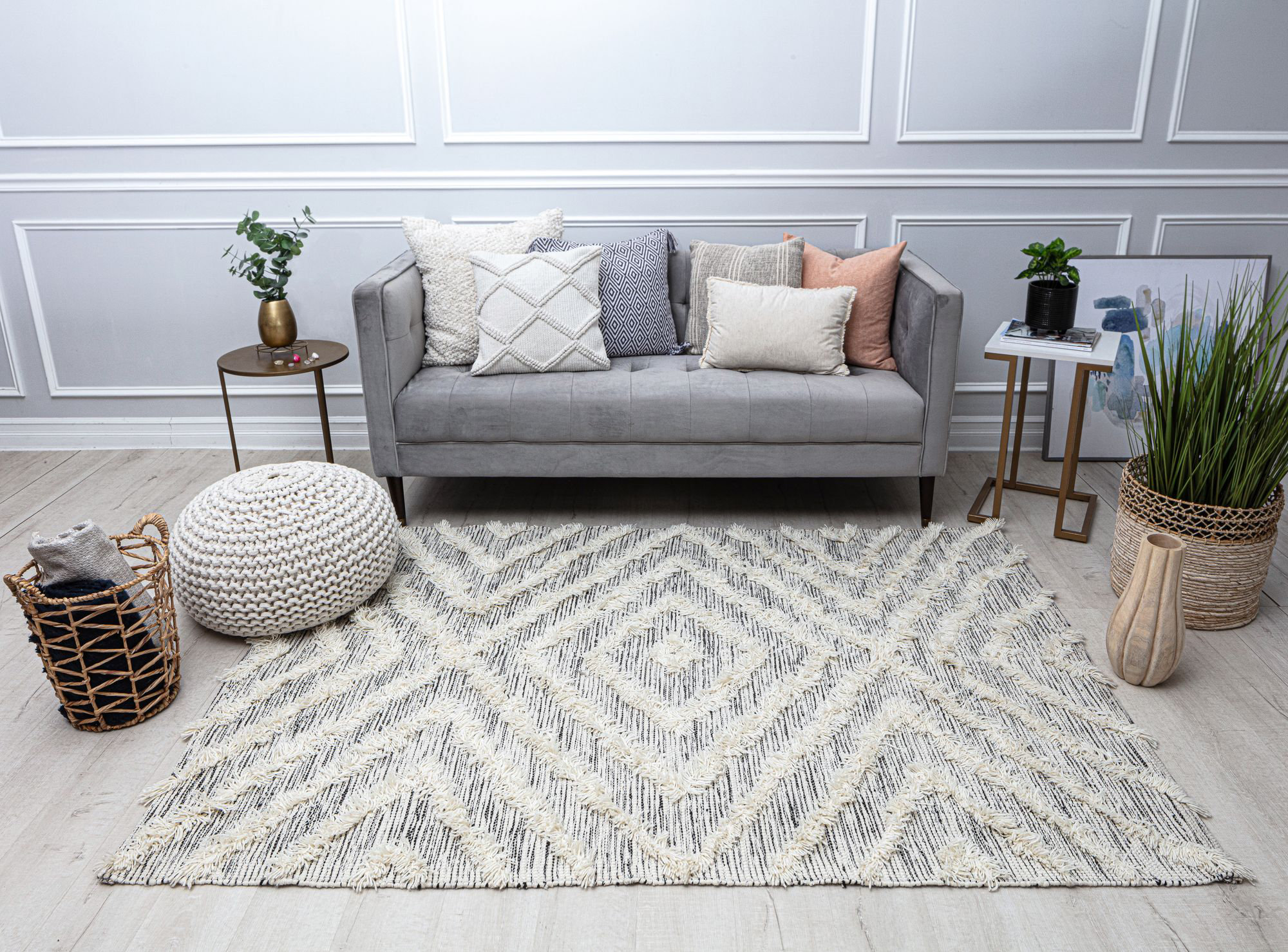 Dakota Fields Lorelei Contemporary Diamonds Area Rug | Wayfair