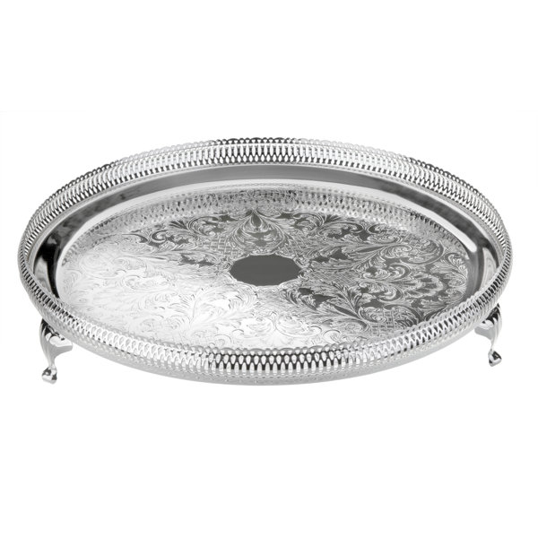 Corbell Silver Company Round Gallery Serving Tray & Reviews | Perigold
