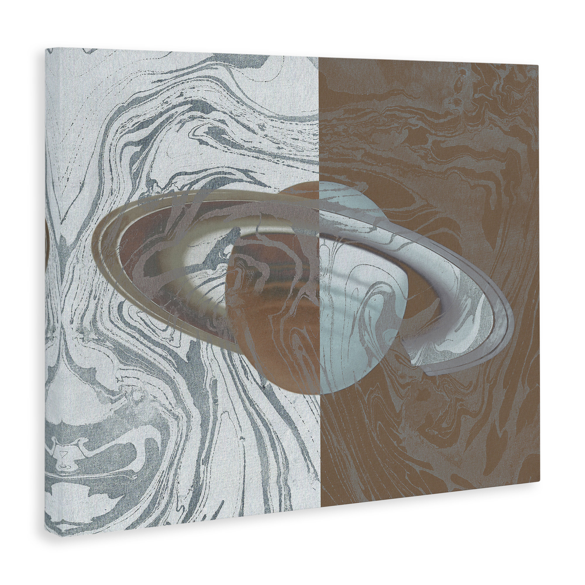Winston Porter Abstract Marbled Planet Canvas Wall Art by Daphne ...