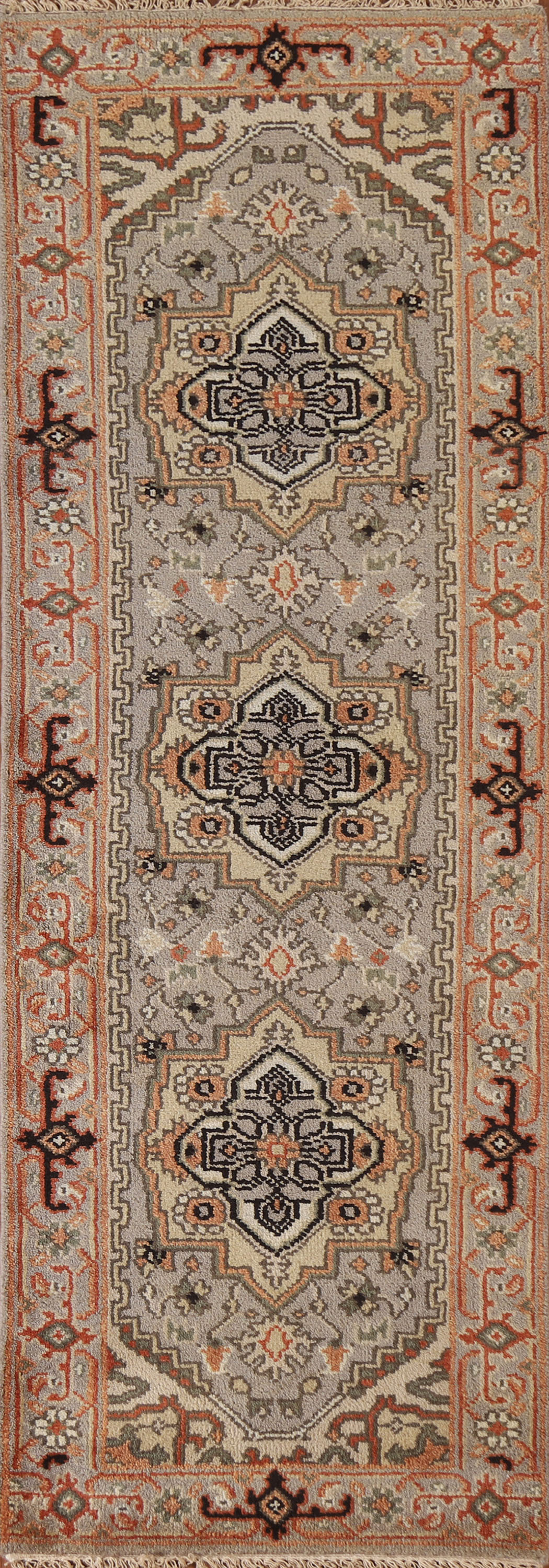 Wildon Home® Geometric Traditional Wool Runner Rug 3x8 | Wayfair