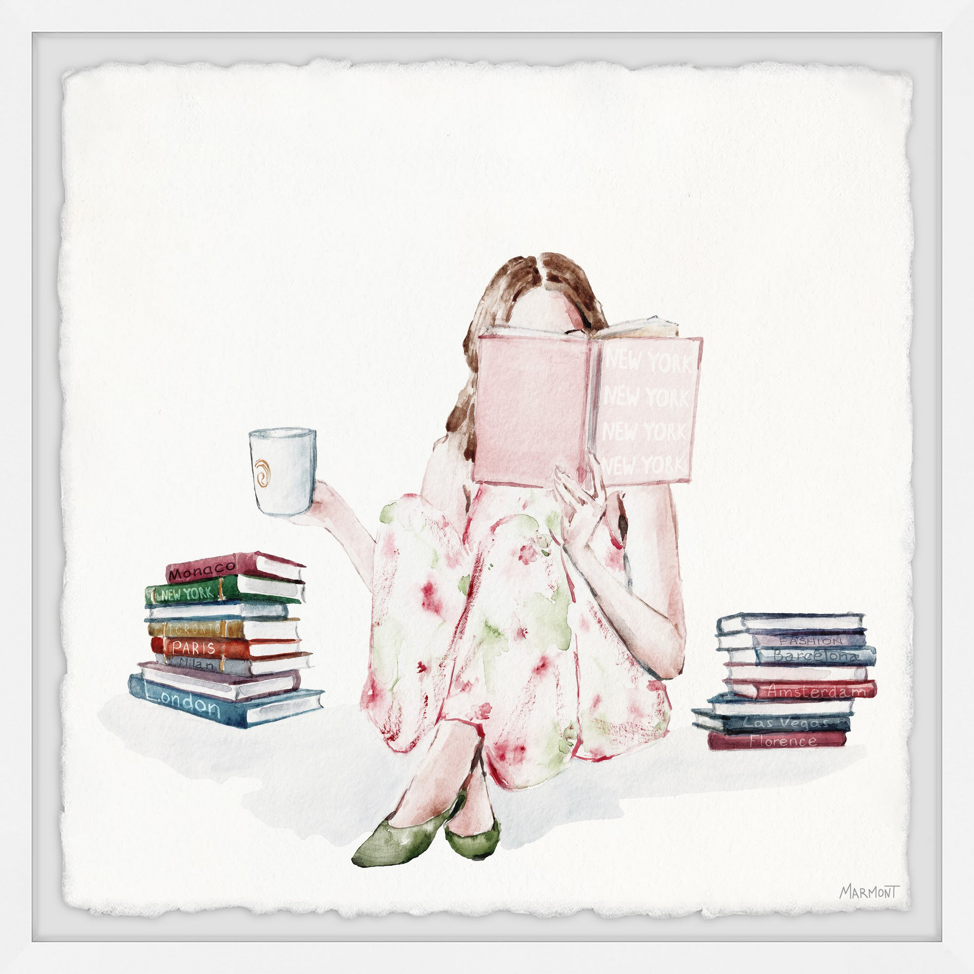 17 Stories 'Beauty in Reading' - Picture Frame Painting Print on Paper ...