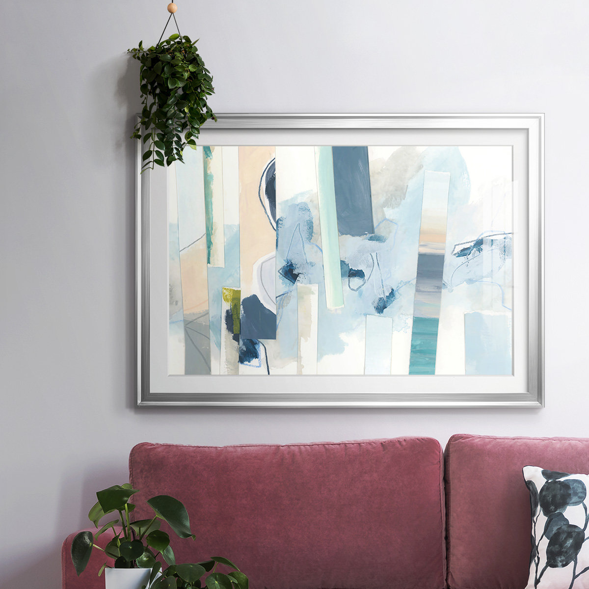 Wrought Studio™ Liquid Strata II-FramedFramed Print W Beveled Matt and ...