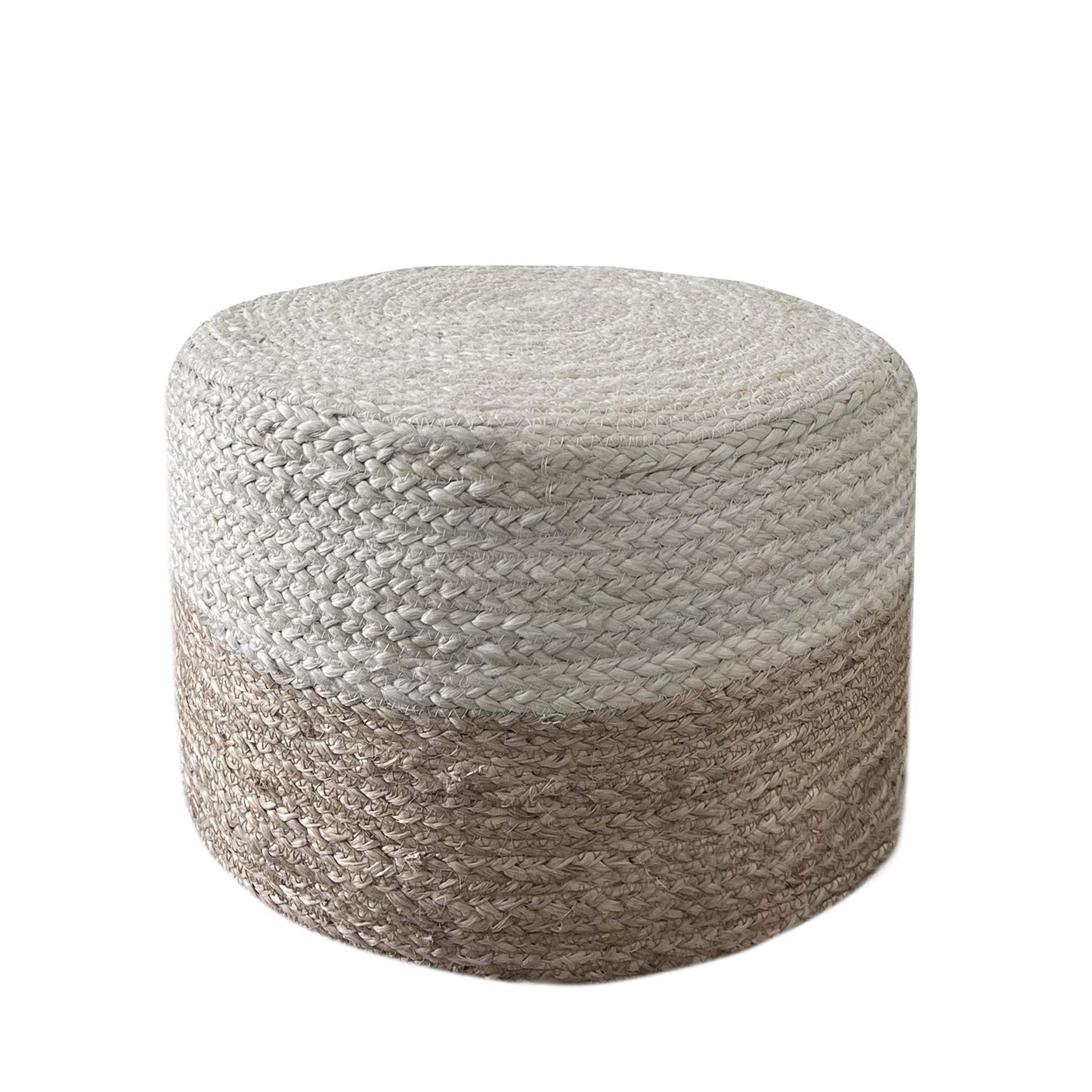OTOTWER 18" Wide Round Striped Pouf Ottoman | Wayfair
