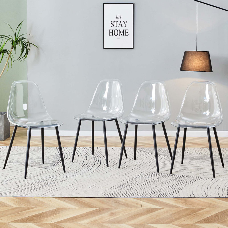 Ivy Bronx Transparent Dining Chair,Plastic Chair | Wayfair