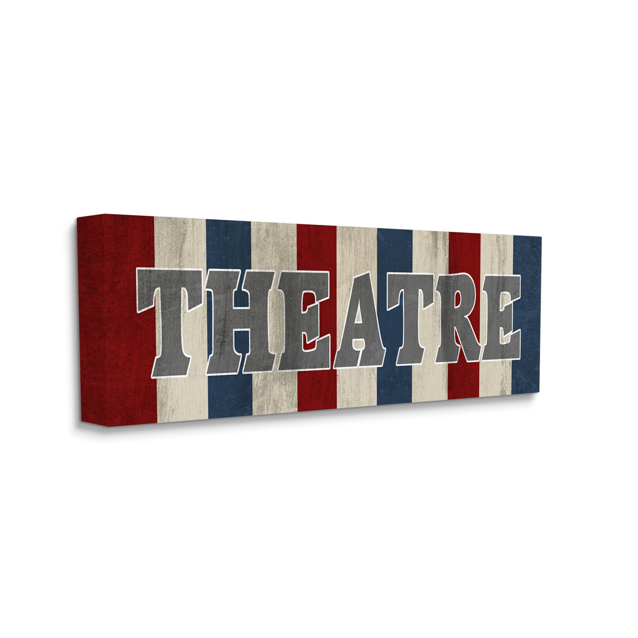 Stupell Industries Rustic Vintage Theatre Sign Canvas Wall Art By Kim ...