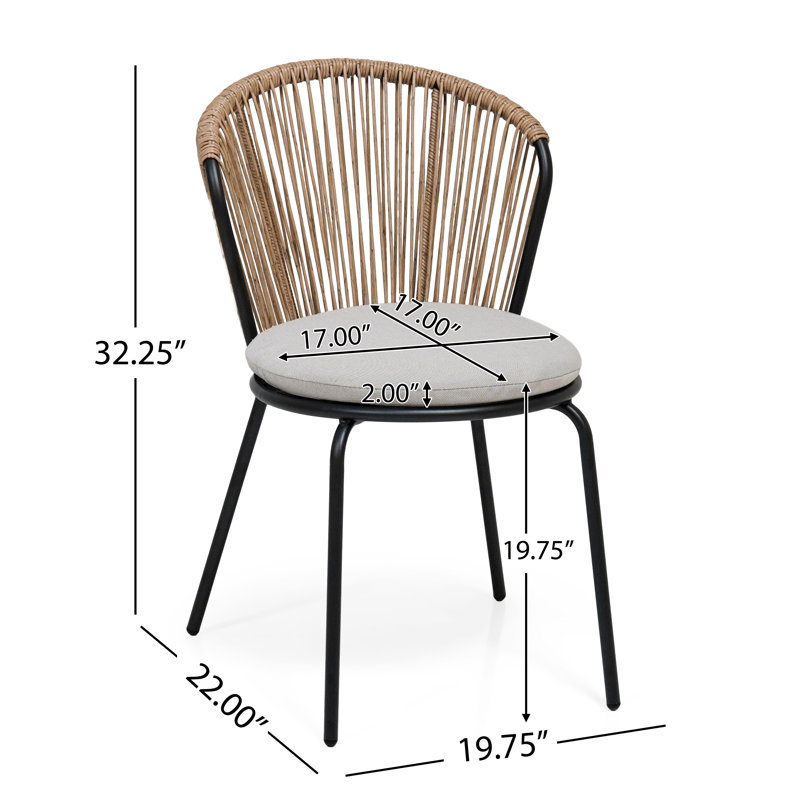 Bay Isle Home™ Besian Rattan Dining Chair Set | Wayfair