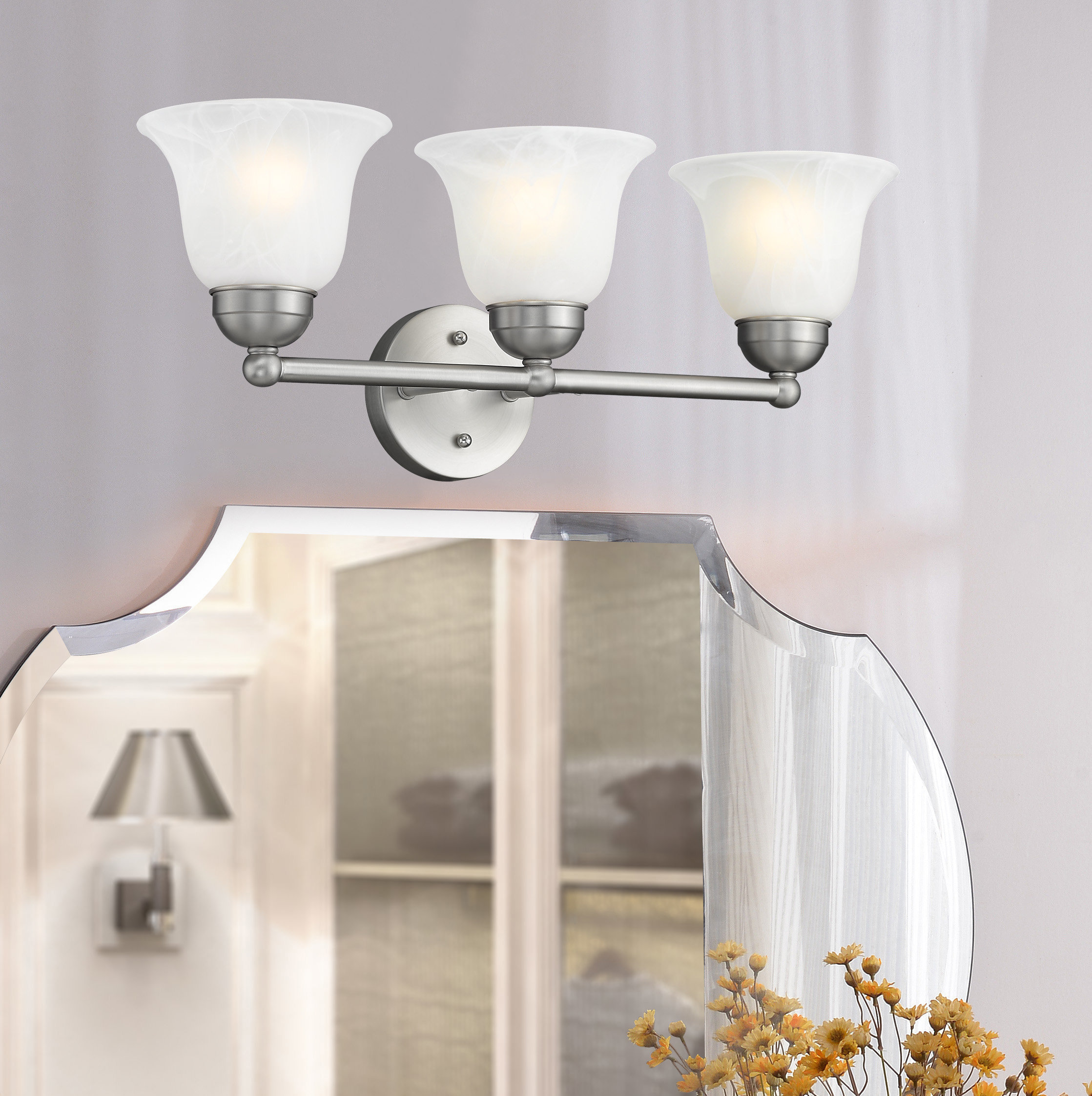 Winston Porter 3-Lights Bathroom Vanity Light Fixtures,Over Mirror ...