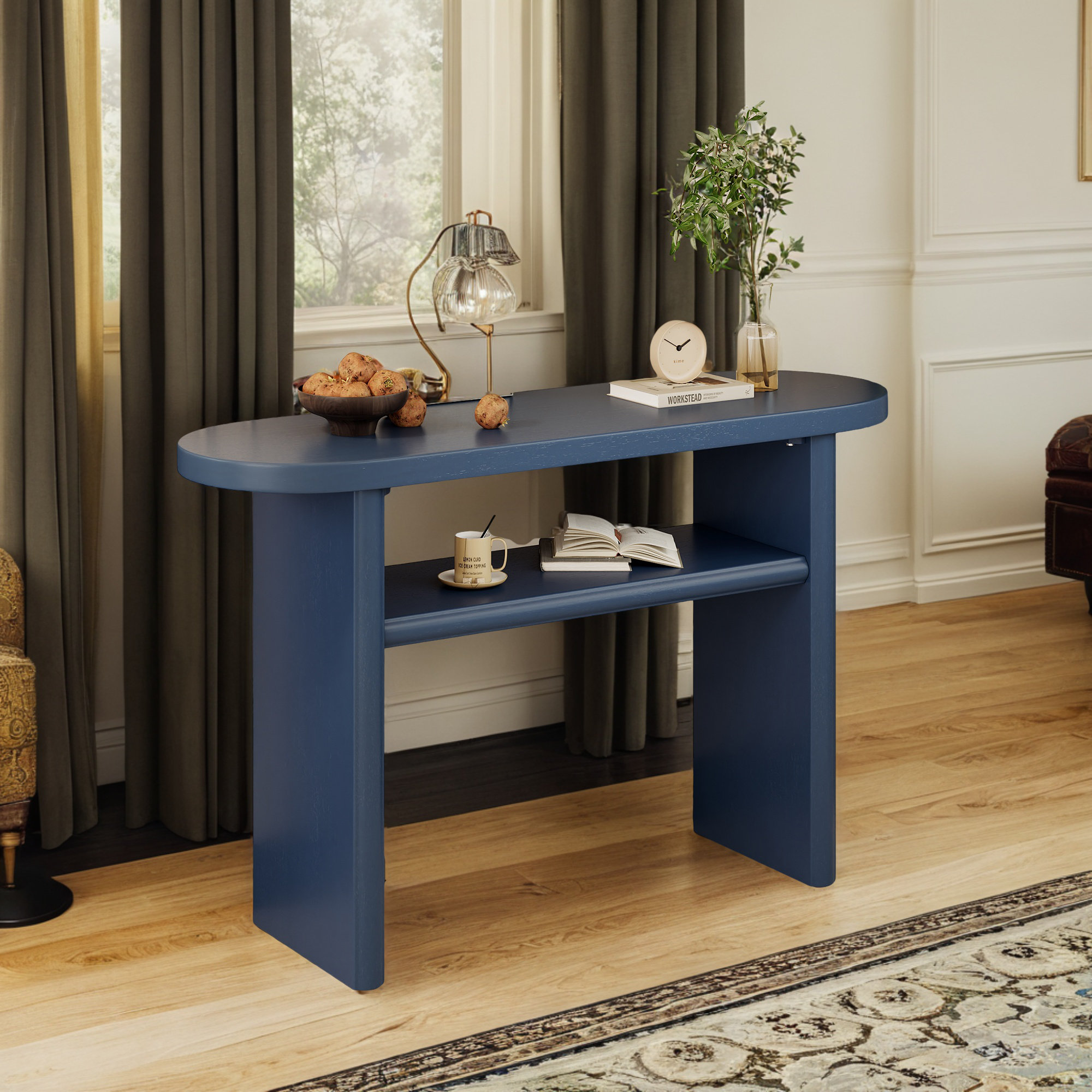 Latitude Run® Elegant Minimalist Console Table with Rounded Edges and ...