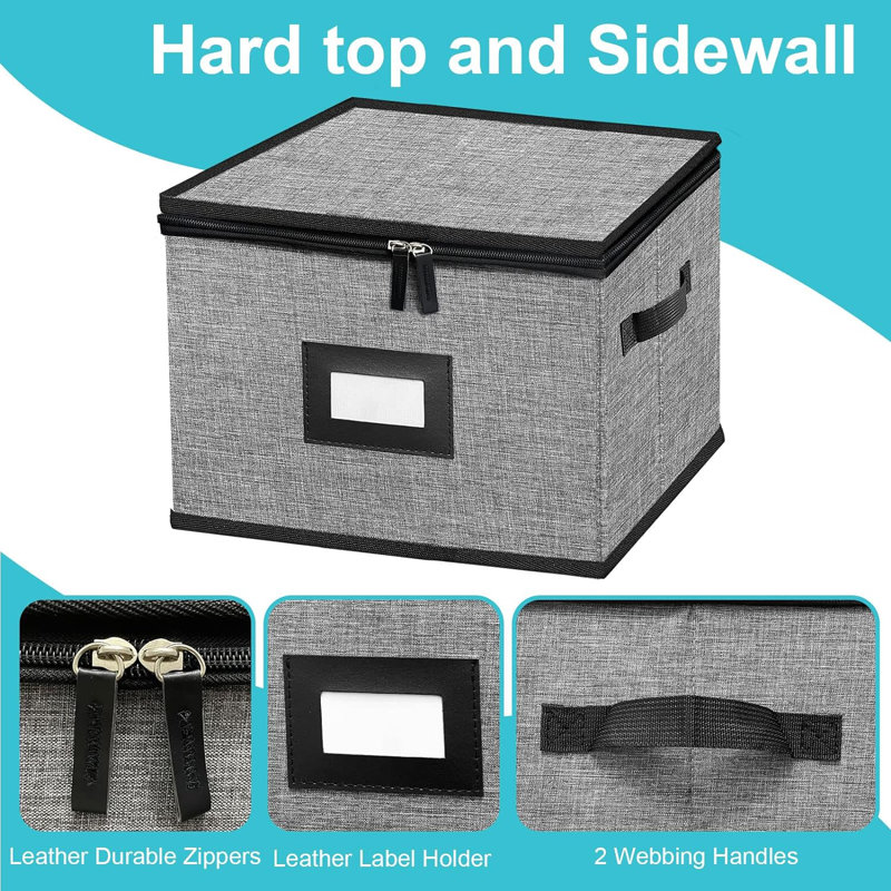 Passetas Fabric Dining Plates Storage with Felt Dividers Included | Wayfair