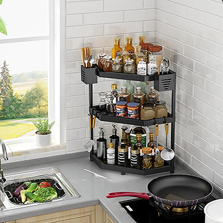 Prep & Savour Free-standing Corner Spice Rack - Wayfair Canada