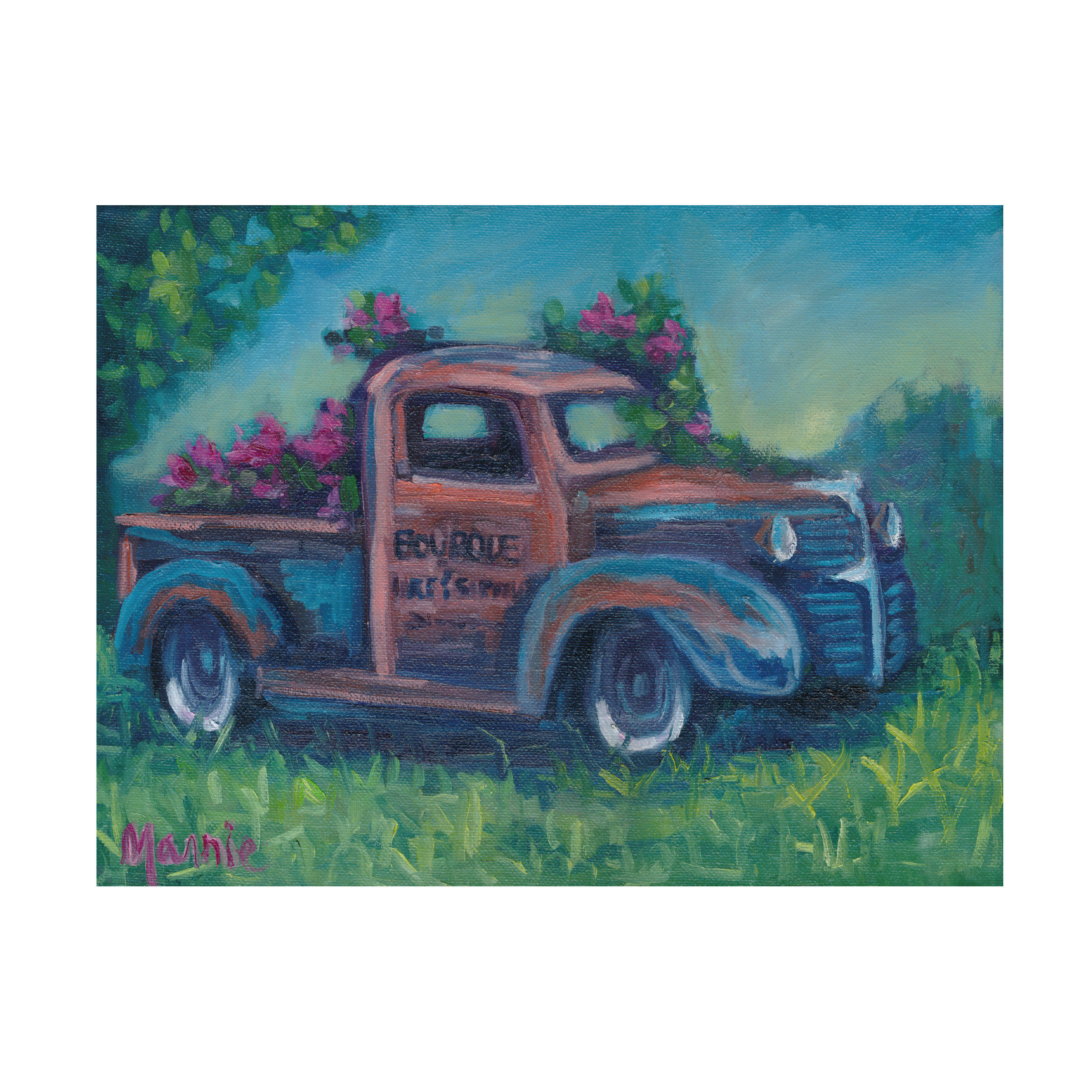 Winston Porter Repurposed Truck On Canvas by Marnie Bourque Print | Wayfair