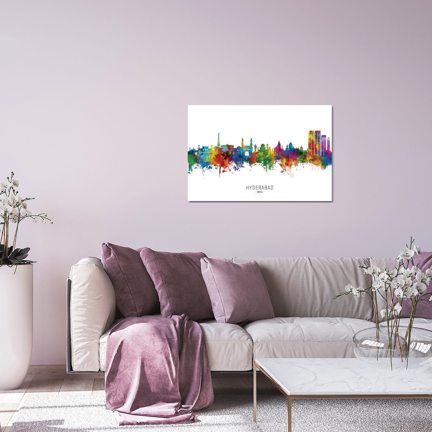 Wade Logan® Hyderabad India Skyline City Name Print On Acrylic Glass ...