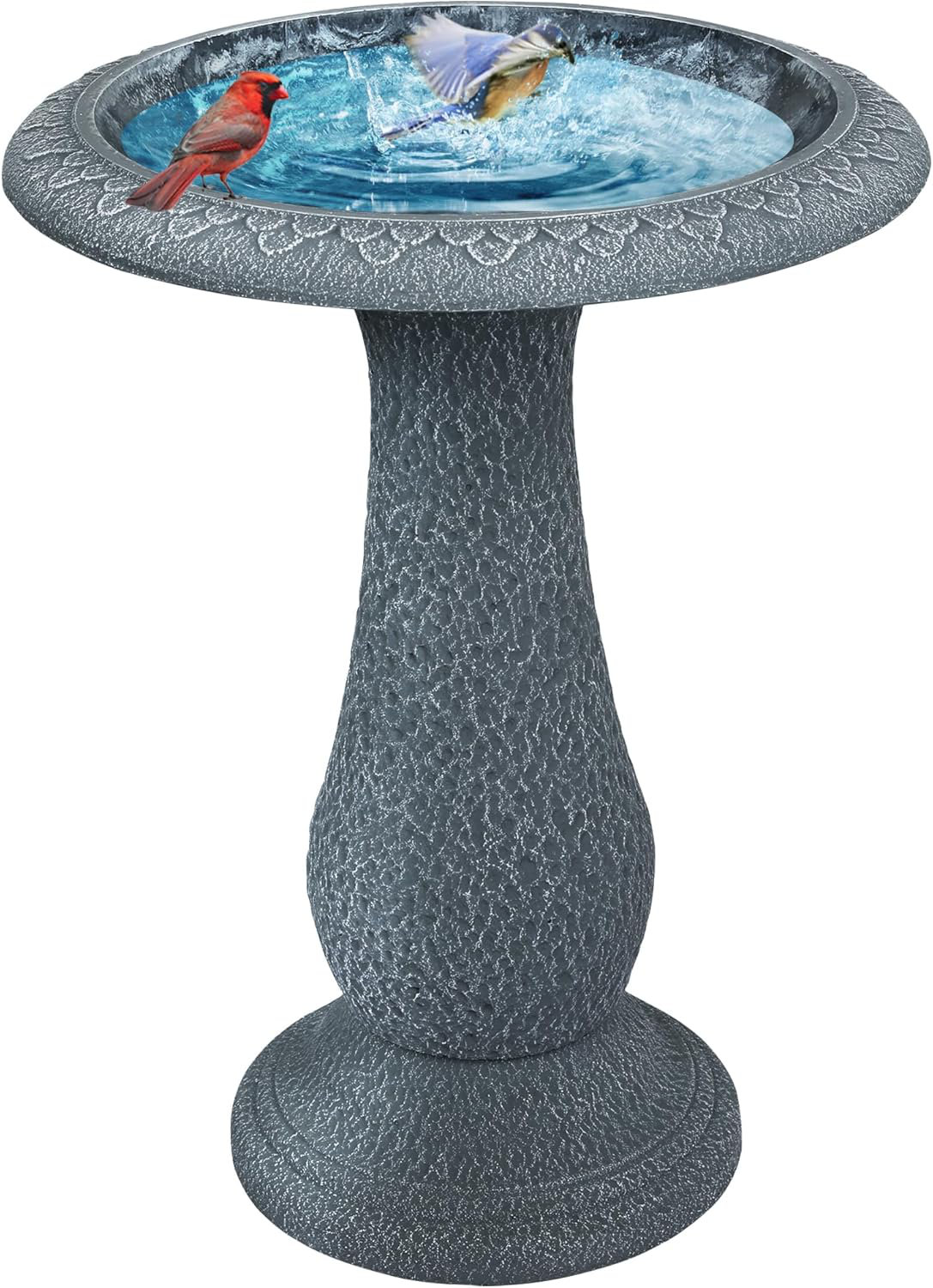Canora Grey Standing Wild Bird Bath Imitating Marble | Wayfair