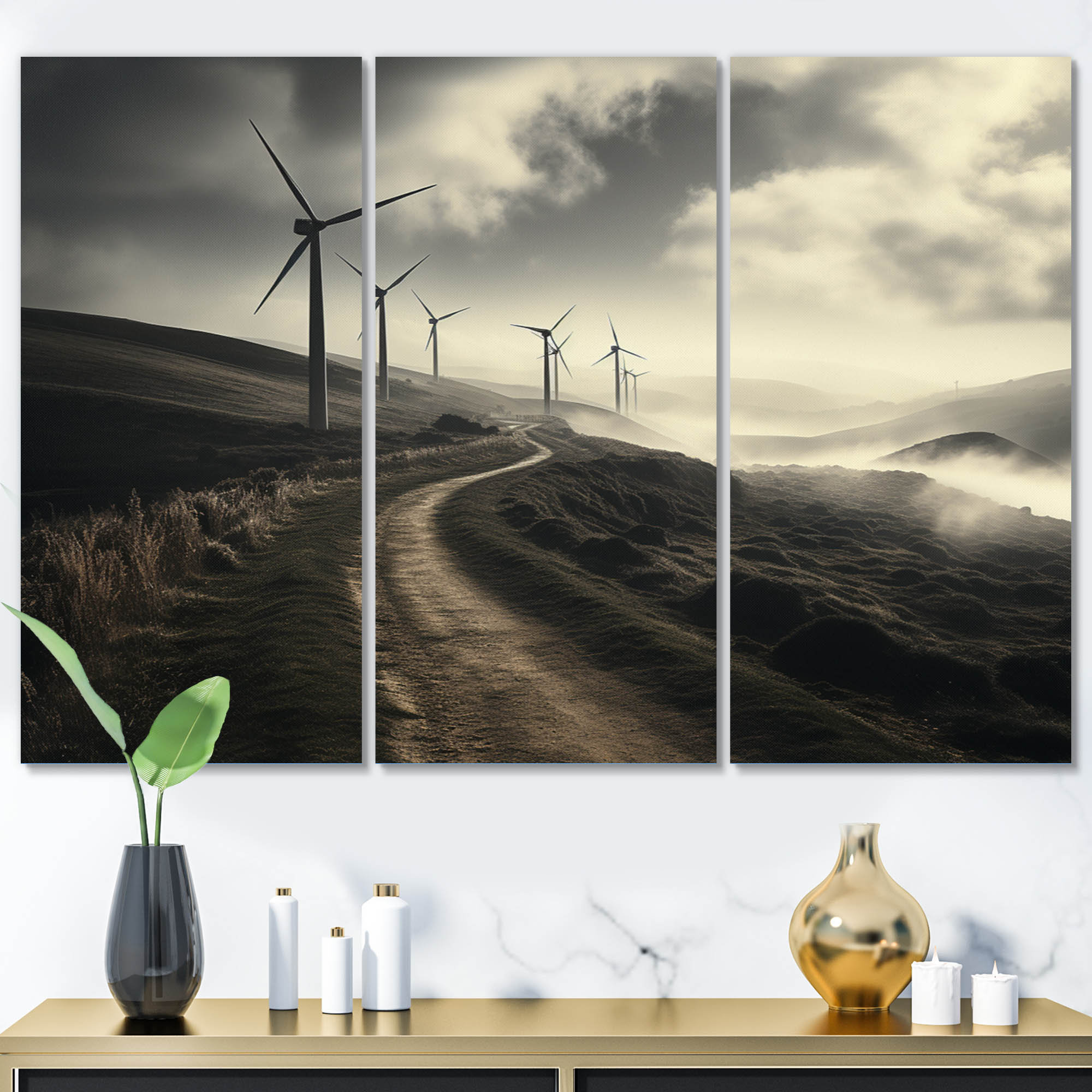 Latitude Run® Wind Turbines Elemental Forces II - Wind Turbines Metal ...